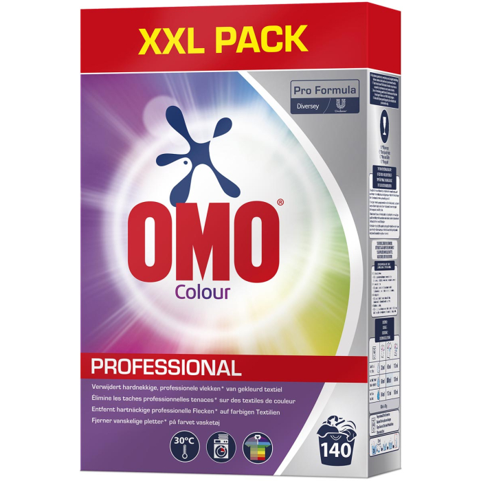 Omo Professional Pro Formula Colour waspoeder, XXL pak, 140 wasbeurten ...